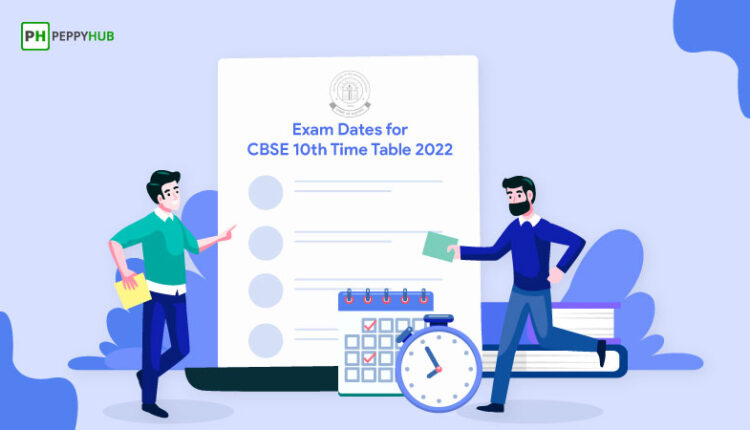 CBSE 10th Board Exam Timetable 2022 cbse.nic.in